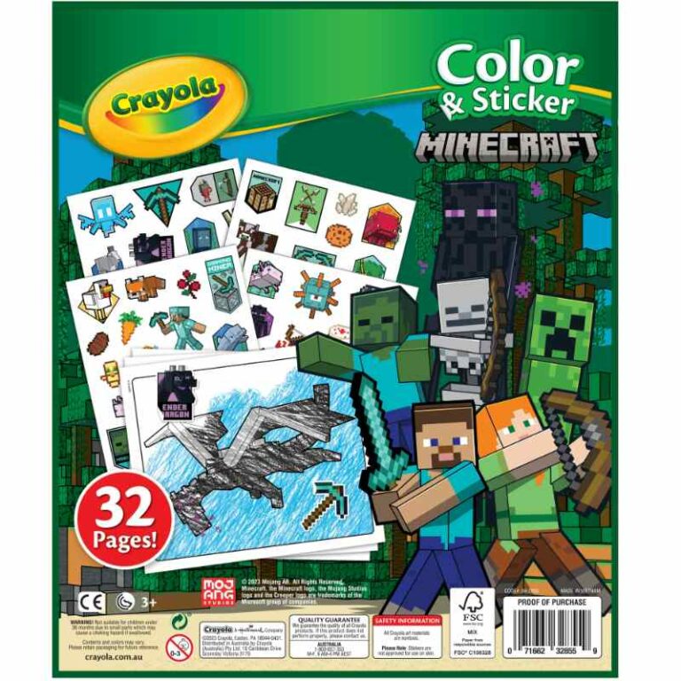 Crayola Colour and Sticker Book - Minecraft - Thomas Online