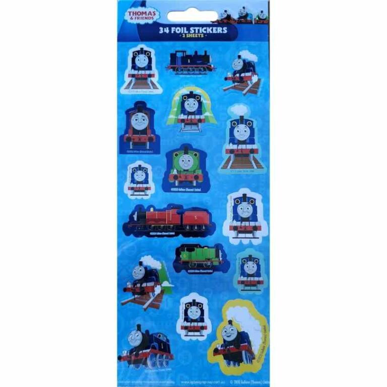 Thomas and Friends Sticker Sheet - Foil - 34 Stickers - Thomas Online