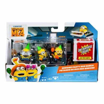 Minions Despicable Me 4 Figurines - 4 Pack - Party Bus Bunch - Thomas ...