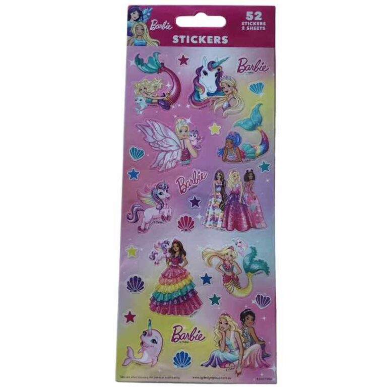 Barbie Sticker Sheet - 52 Stickers - Thomas Online