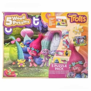 Trolls Jigsaw Puzzle -Wood 5 Pack - Thomas Online
