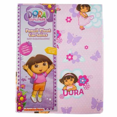 Dora the Explorer Pencil Pleat Curtains - 110 X 160cm - Thomas Online