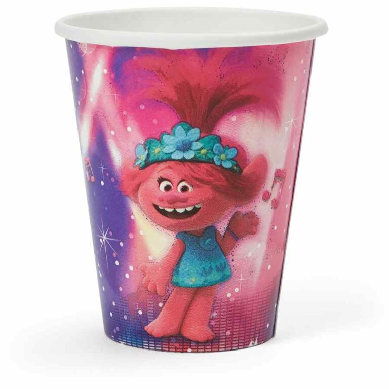 Trolls Tableware - Paper Plates - 17cm - 8 Pack - Thomas Online
