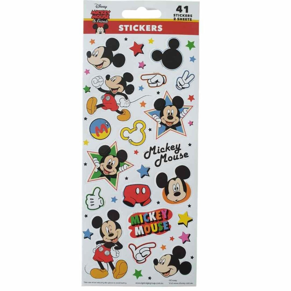 Mickey Mouse Sticker Sheet - 41 Stickers - Thomas Online