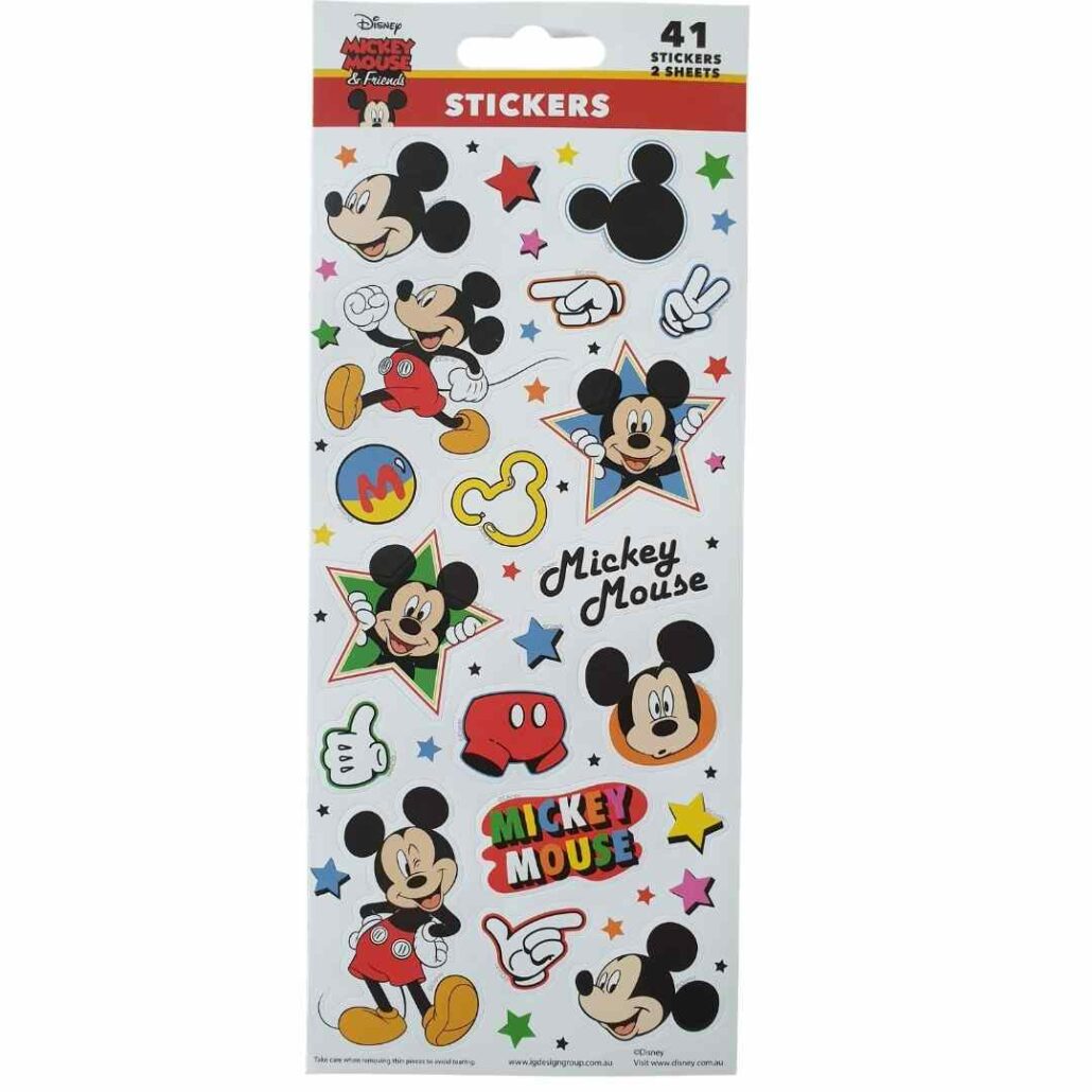 Mickey Mouse Sticker Sheet - 41 Stickers - Thomas Online