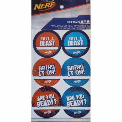 Nerf Sticker Sheet - 24 Stickers - Thomas Online