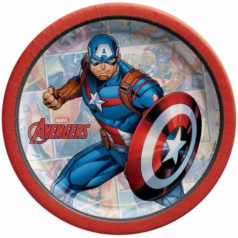 Marvel Avengers Tableware - Paper Plates - 17cm - 8 Pack - Thomas Online