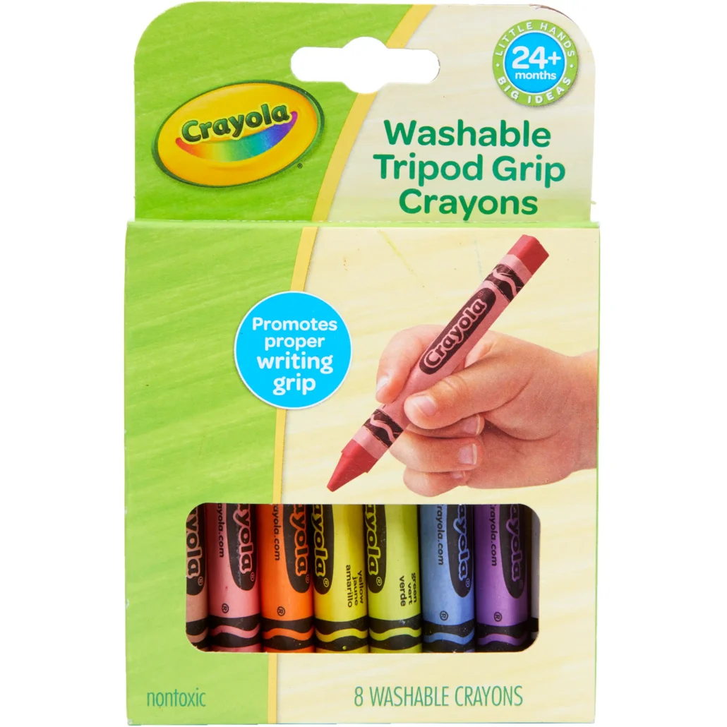 Crayola Young Kids Washable Tripod Grip Crayons 8 Pack - Thomas Online