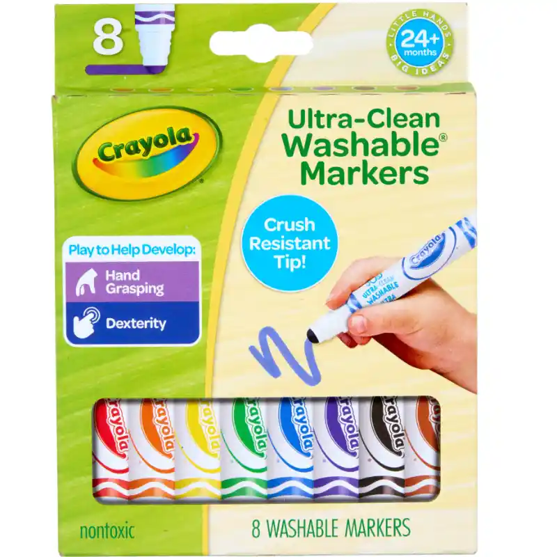 Crayola Markers - Young Kids UltraClean Washable Broadline 8Pk - Thomas ...