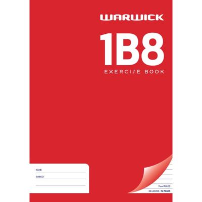 Warwick Exercise Book 1B8 A4 36 Leaf Unpunched Ruled 7mm - Thomas Online