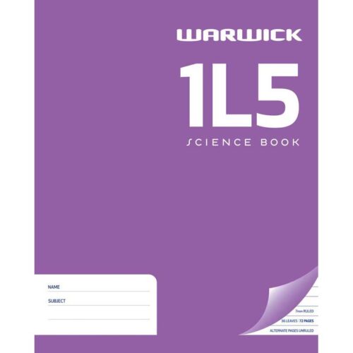 Warwick Exercise Book 1L5 B5 36 Leaf Ruled 7mm and Unruled - Thomas Online