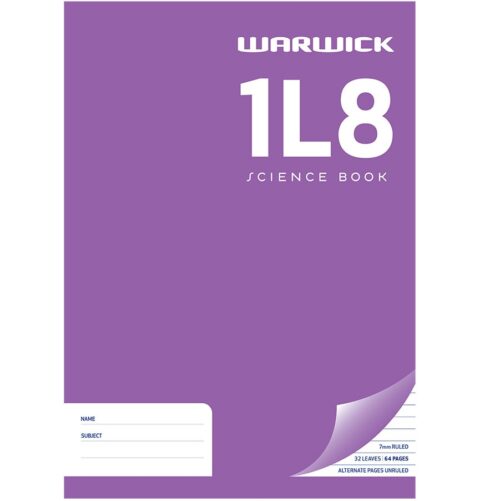 Warwick Exercise Book 1L8 A4 36 Leaf Ruled 7mm Alternating Pages ...